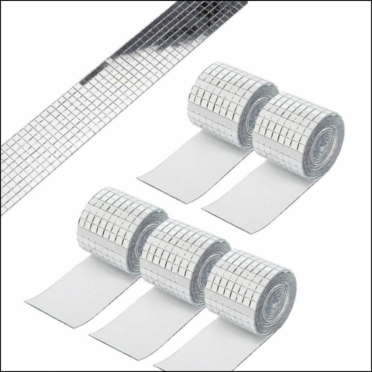 Зеркальная лента мозаика самоклеящаяся