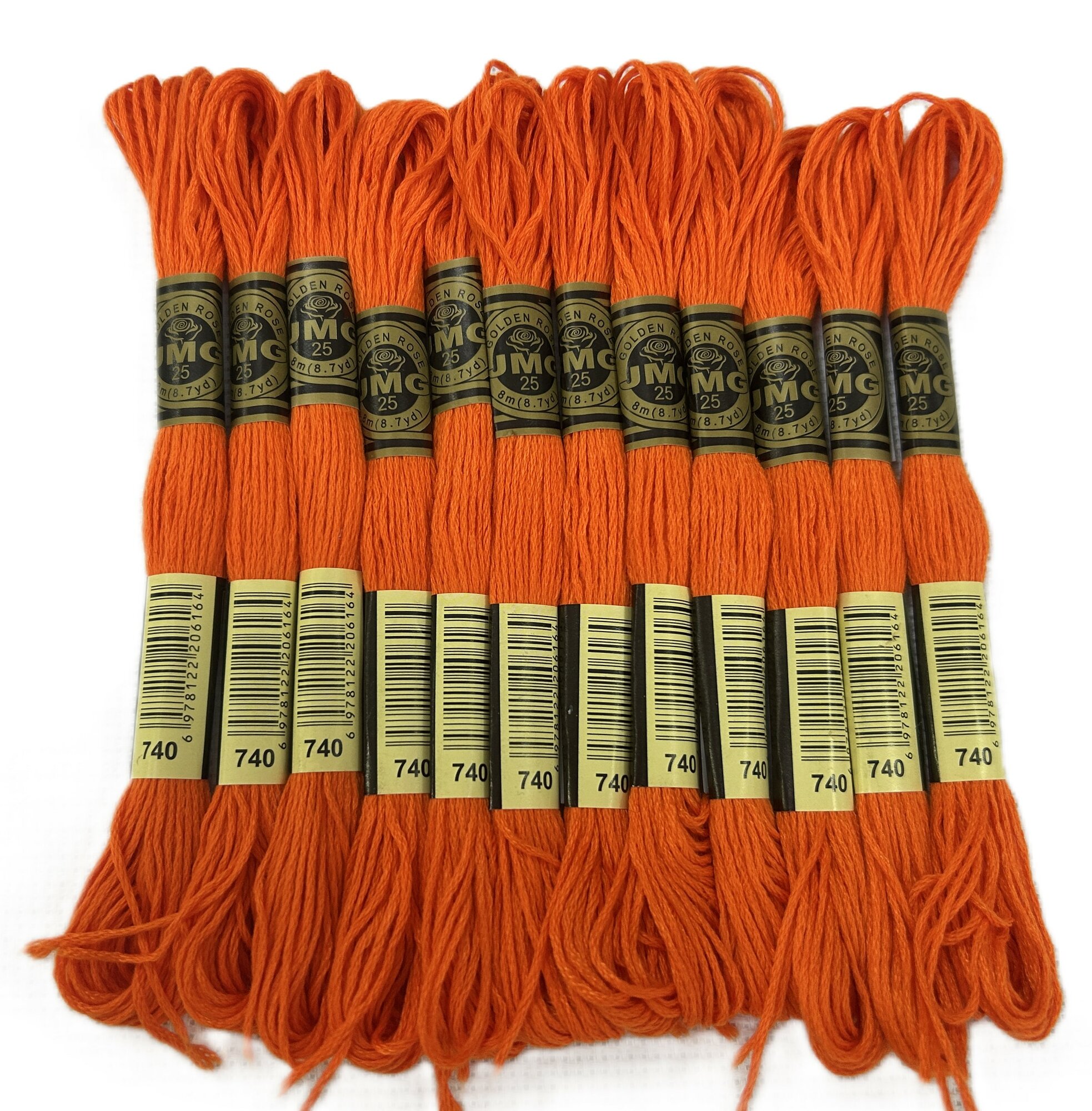 Нитки для вышивания JMC мулине (150-3866) 100% полиэфир 12 штук x 8 м