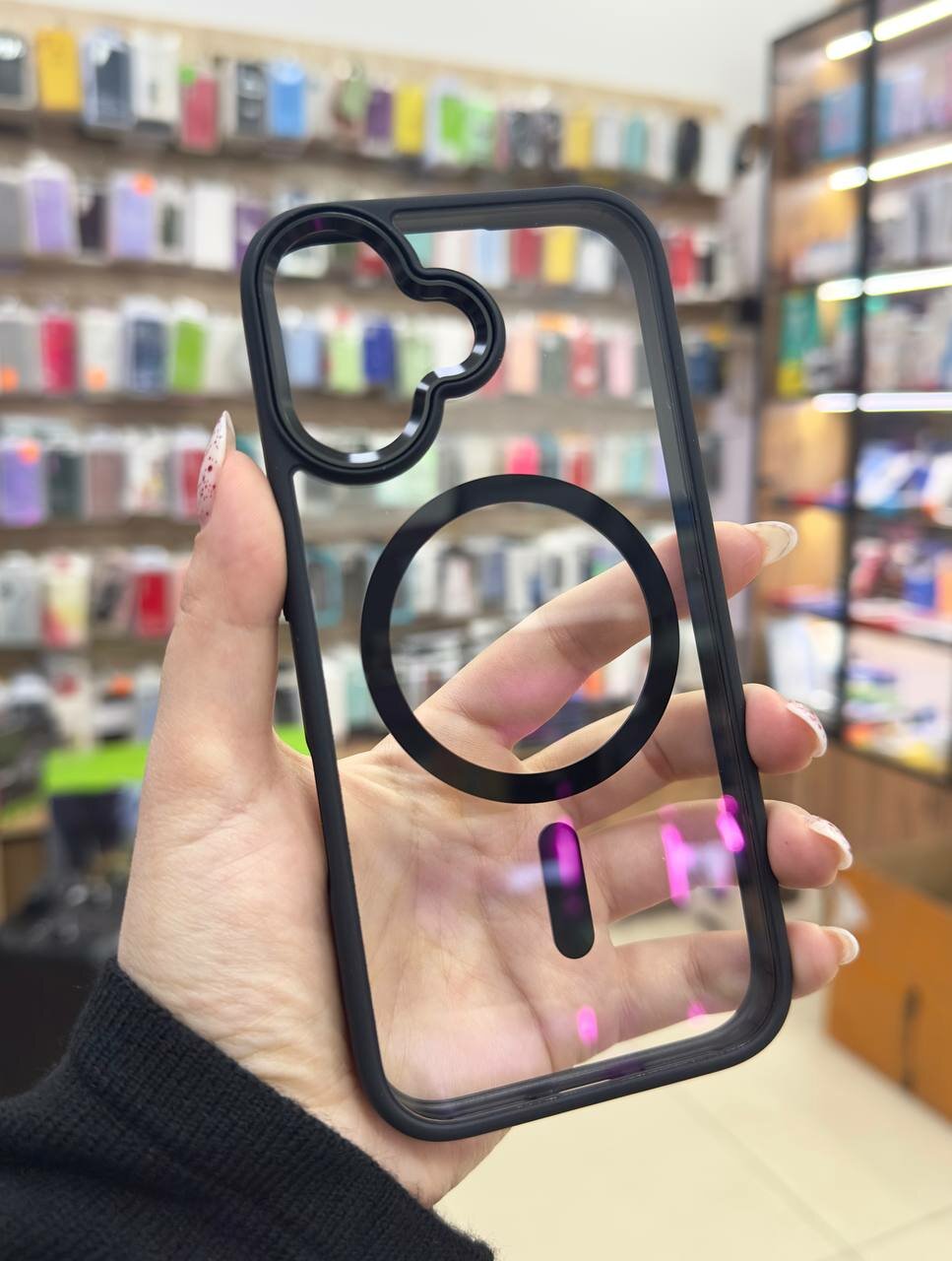 Чехол для iPhone 17 ARMOR CASE магнитный противоударный с MagSafe / Чехол для Айфон 17, черный