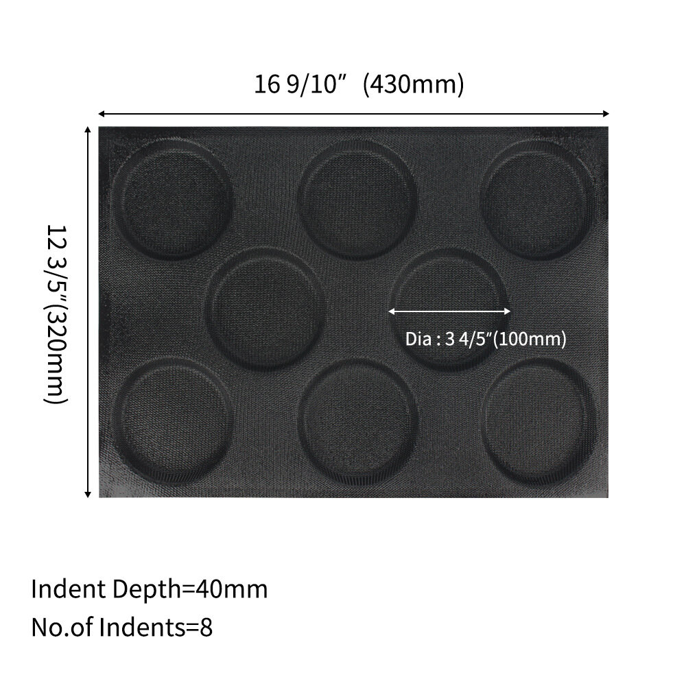 Новая модель, эксклюзивно для трансграничных продаж, форма Saibaiwei, дышащая полая форма для гамбургеров, силиконовая форма для хлеба с 8 отверстиями.
