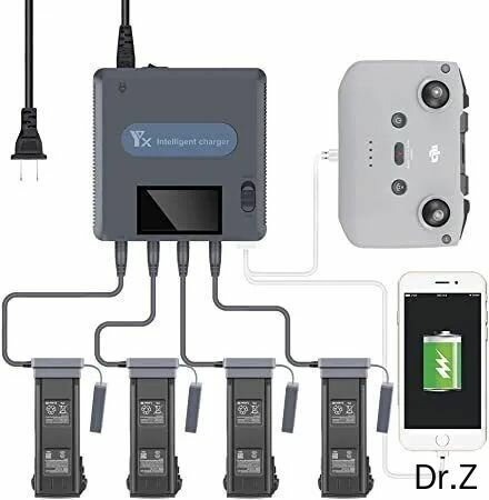 Зарядное устройство с дисплеем YX для D, J, I M, a, vic 3 (4 АКБ и 2 USB)