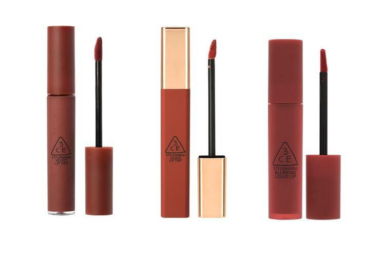 Набор бархатной жидкой помады женский 3CE, 3 шт, легкая в растушевке матовая, 5728890