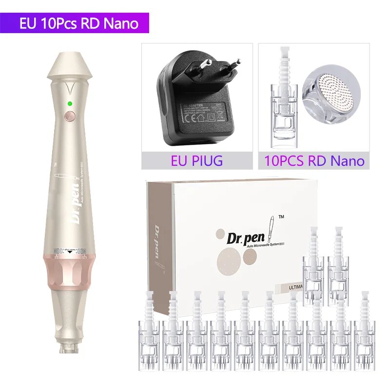 Dr.Pen E30 Ultima дермапен, шампанское золото, EU Plug RD