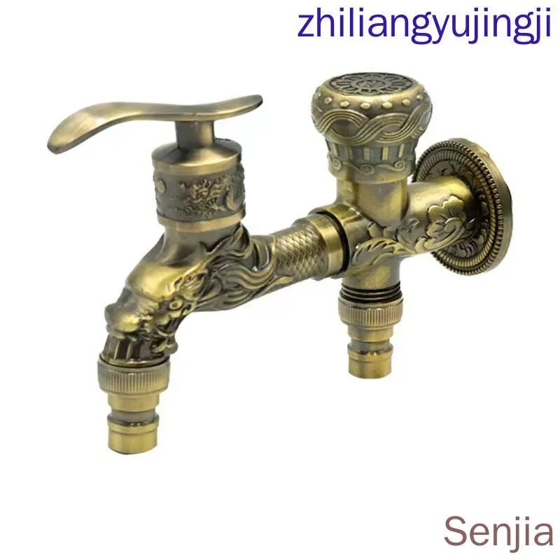 Переключатель потока бронза медь Декоративный садовый кран для бани и сауны, а также для сада