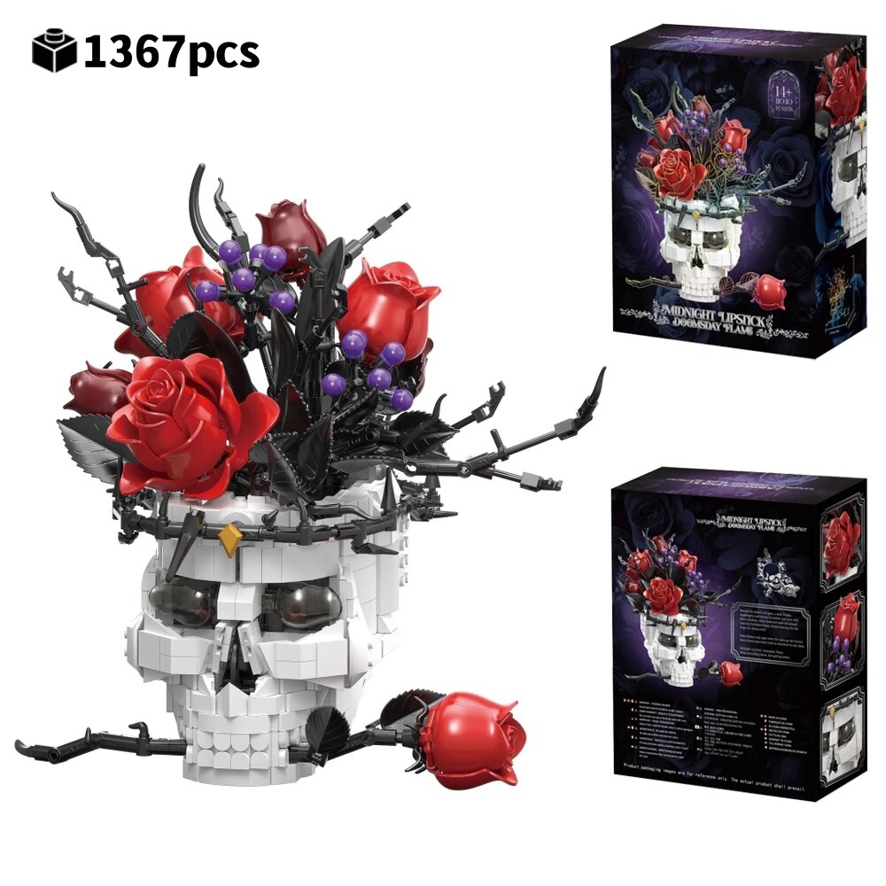 Конструктор «Череп С Розами» HUATEC with box