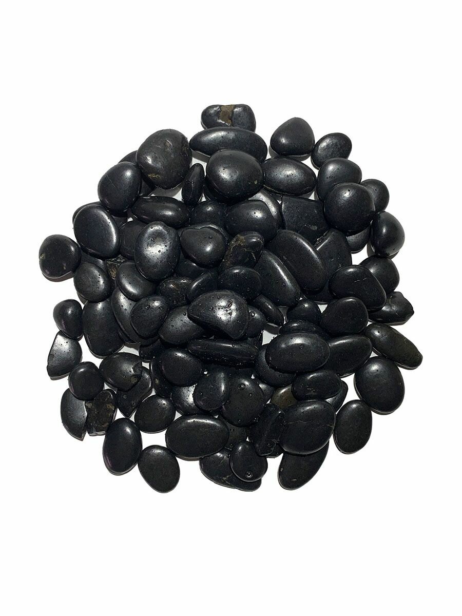 Грунт для аквариума, террариума, растений окатанный черный 10-20 мм, 2950г