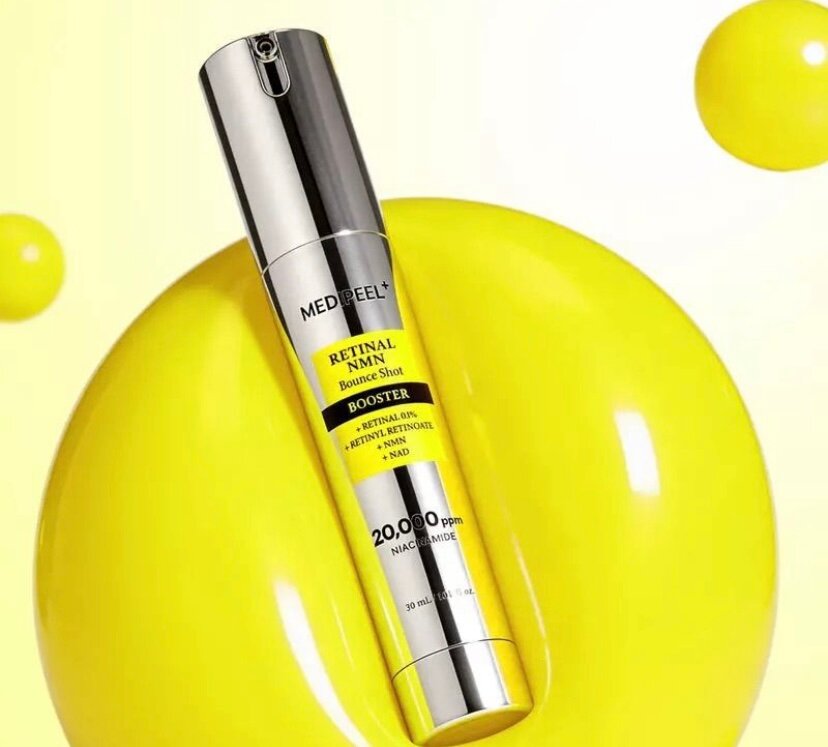 Омолаживающий лифтинг-бустер для лица Medi Peel Retinal NMN Bounce Shot Booster объемом 30 мл.
