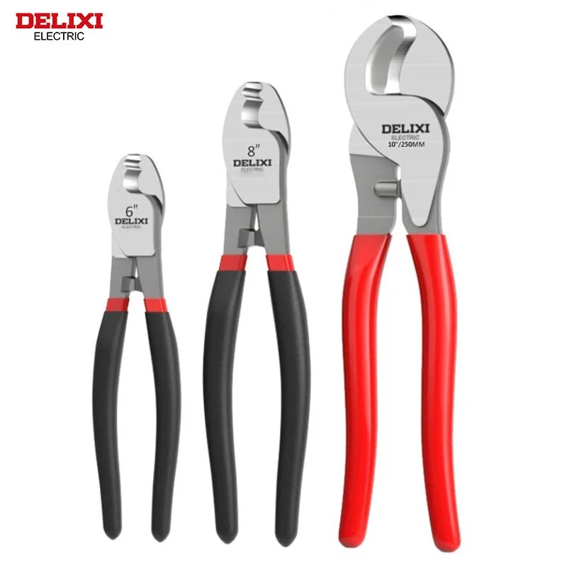 DELIXI Кабельные ножницы 8" (210мм), Red