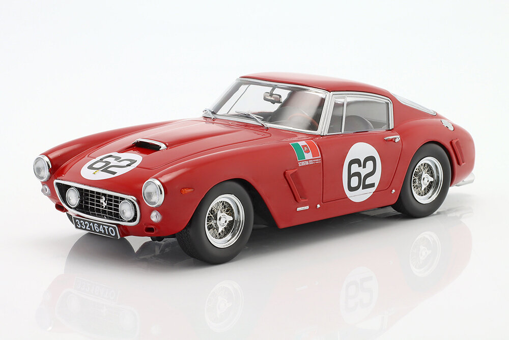 Модель коллекционная KK-SCALE Ferrari 250 gt swb #62 winner coppa inter-europa monza 1960 abate / феррари 250 красный