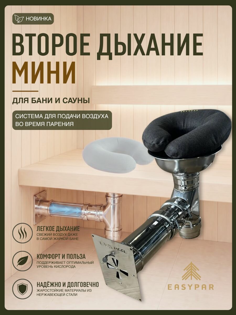 Второе дыхание для бани мини, нержавейка, приточная вентиляция свежего воздуха во время парения