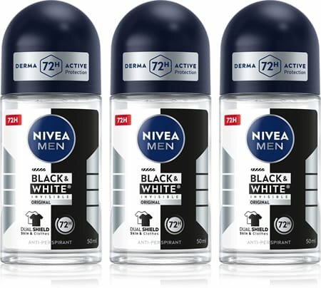 Дезодорант nivea men black & white invisible, набор 3x50 мл