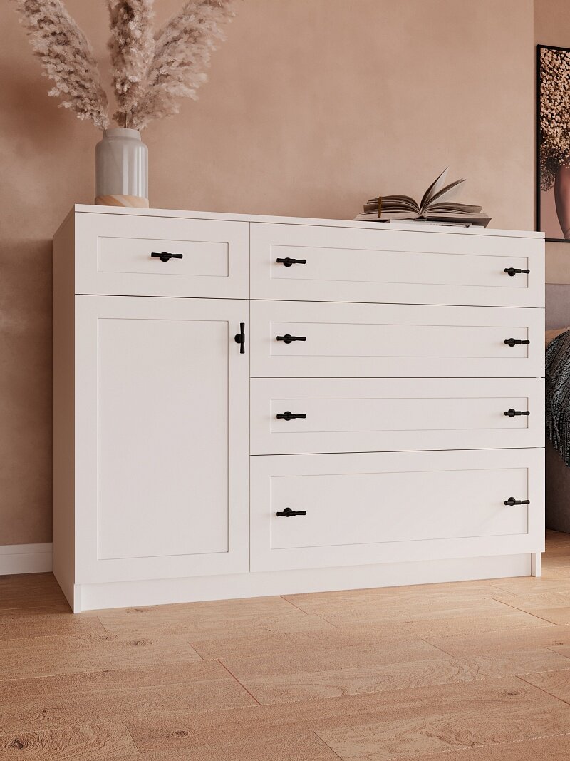Комод Билли Хелена Billy по мотивам Икея Ikea - 4 120x50x90 однодверный с 5 ящиками
