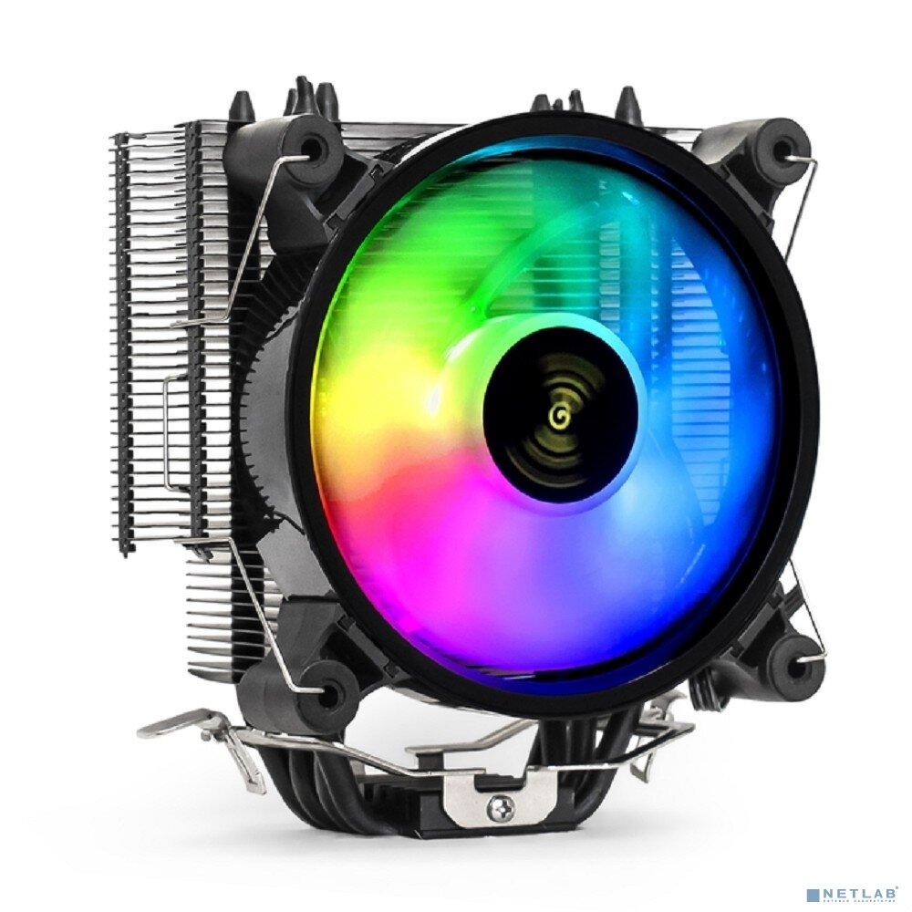Exegate EX293667RUS Кулер ExeGate Dark Magic EXX400V2-PWM. RGB {Al+Cu, черное покрытие, 4 тепл. трубки, LGA775/1150/1151/1155/1156/1200/1700/AM2/AM2+/AM3/AM3+/AM4/FM1/FM2/754/939/940, TDP 140W, Fan120m}