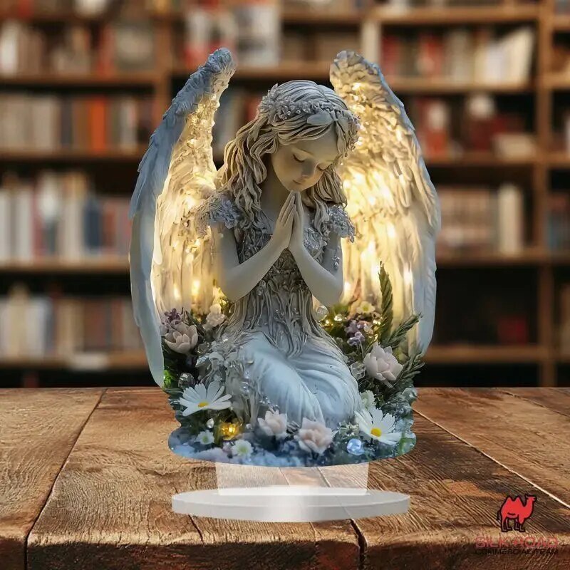 Декоративная статуэтка ангела с подсветкой, 170 г, Китай, для девочки, подарок, интерьер — фото 1