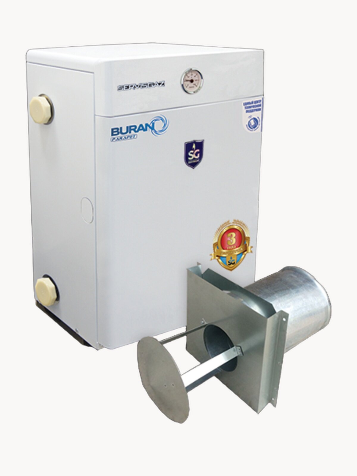 Котел газовый парапетный "BURAN" КСГЗ-16 В + комплект дымохода (Ульяновск)