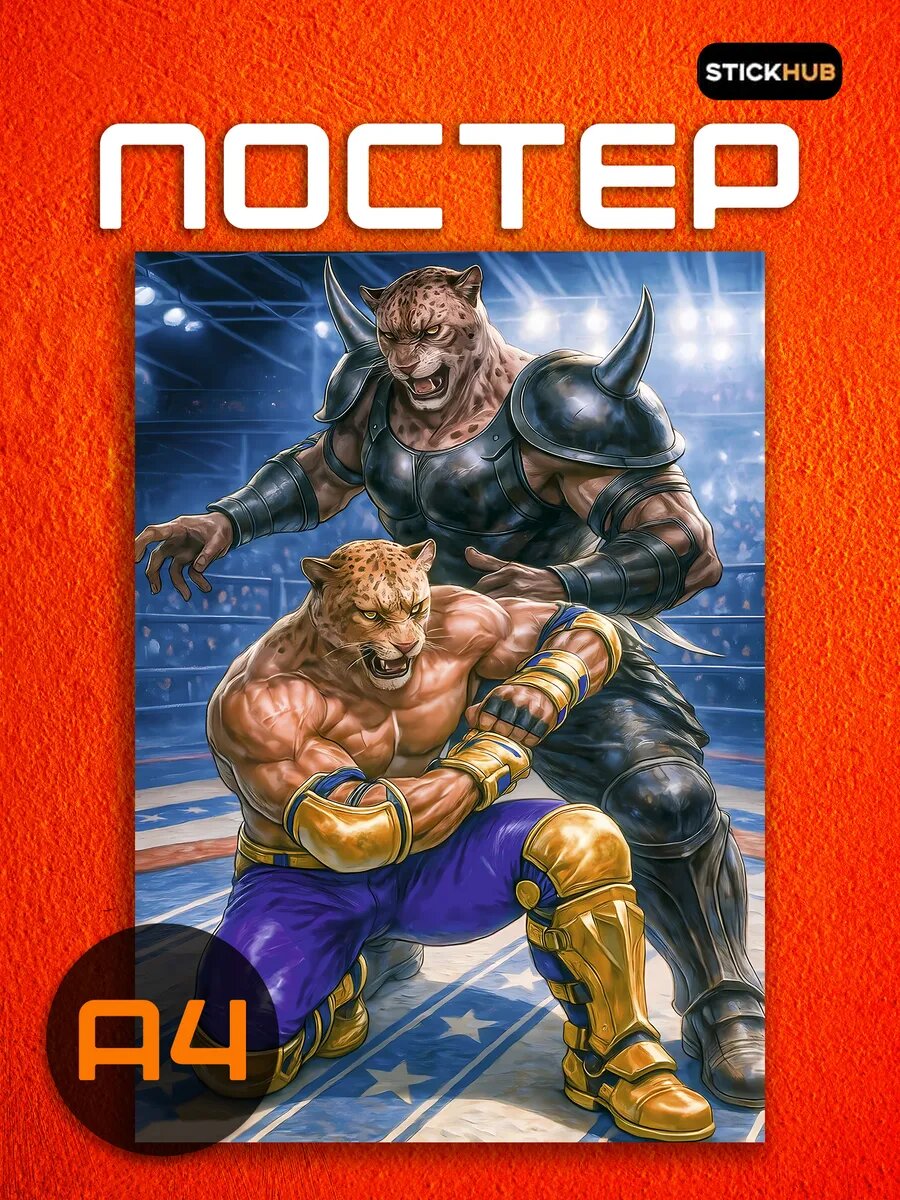 Постер на стену Tekken — King & Armor King
