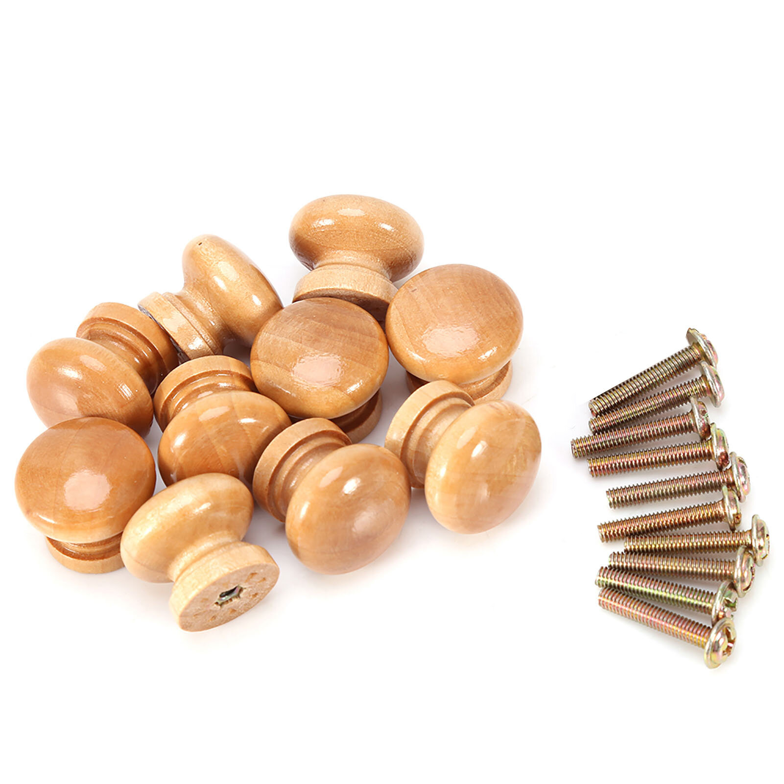 10 шт. Натуральная деревянная мебельная ручка на кухонный шкаф для ящика шкафа шкаф