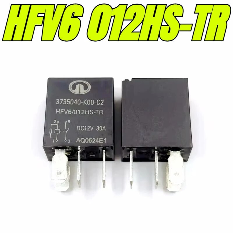 (Совершенно новое) 1 шт./лот 100% оригинальное подлинное реле: HFV6 012HS-TR 4 контакта 12В/30A 3735040-K00-C2