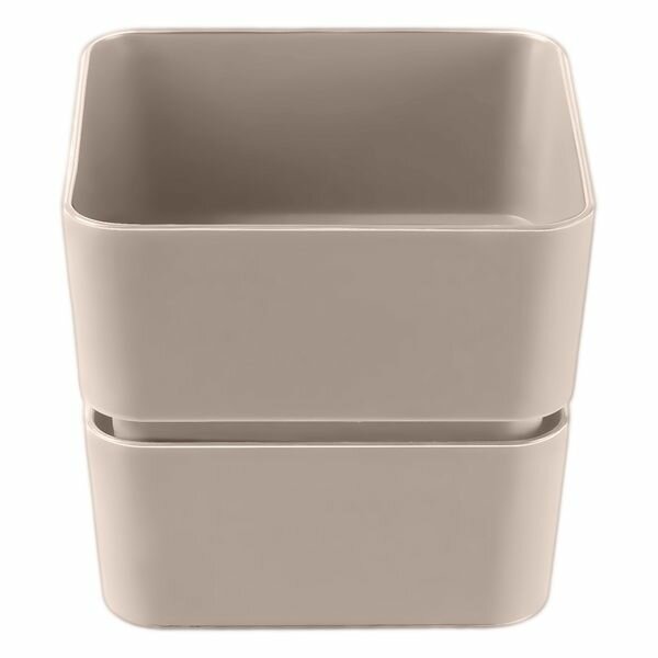 Кашпо для цветов BMC пластиковое 0,45 л "Фиори", пралине