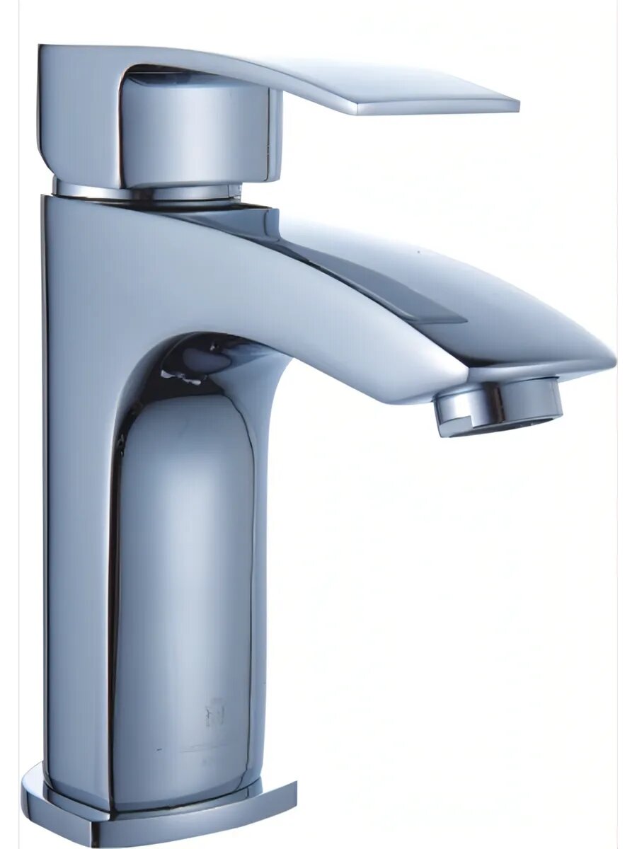 Смеситель Diadonna, для раковины, излив монолитный, аэратор, экономия воды, латунь, хром