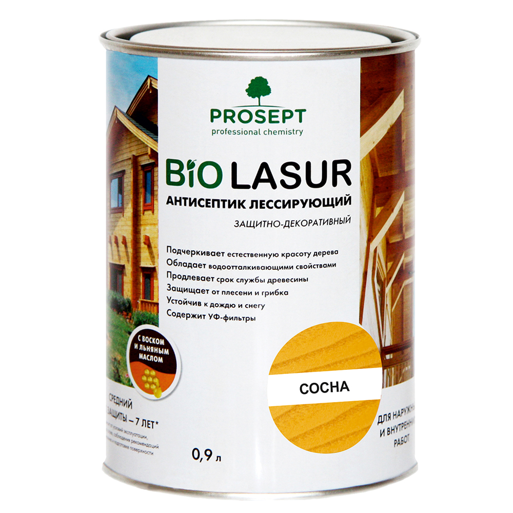 Антисептик Лессирующий Prossept BiO Lasur 0,9л 033-09 / Просепт.