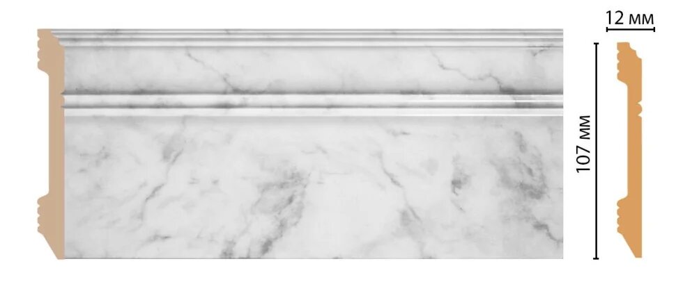 Плинтус Напольный Decomaster D105-79/18ДМ В107хШ12х2400 мм / Декомастер.