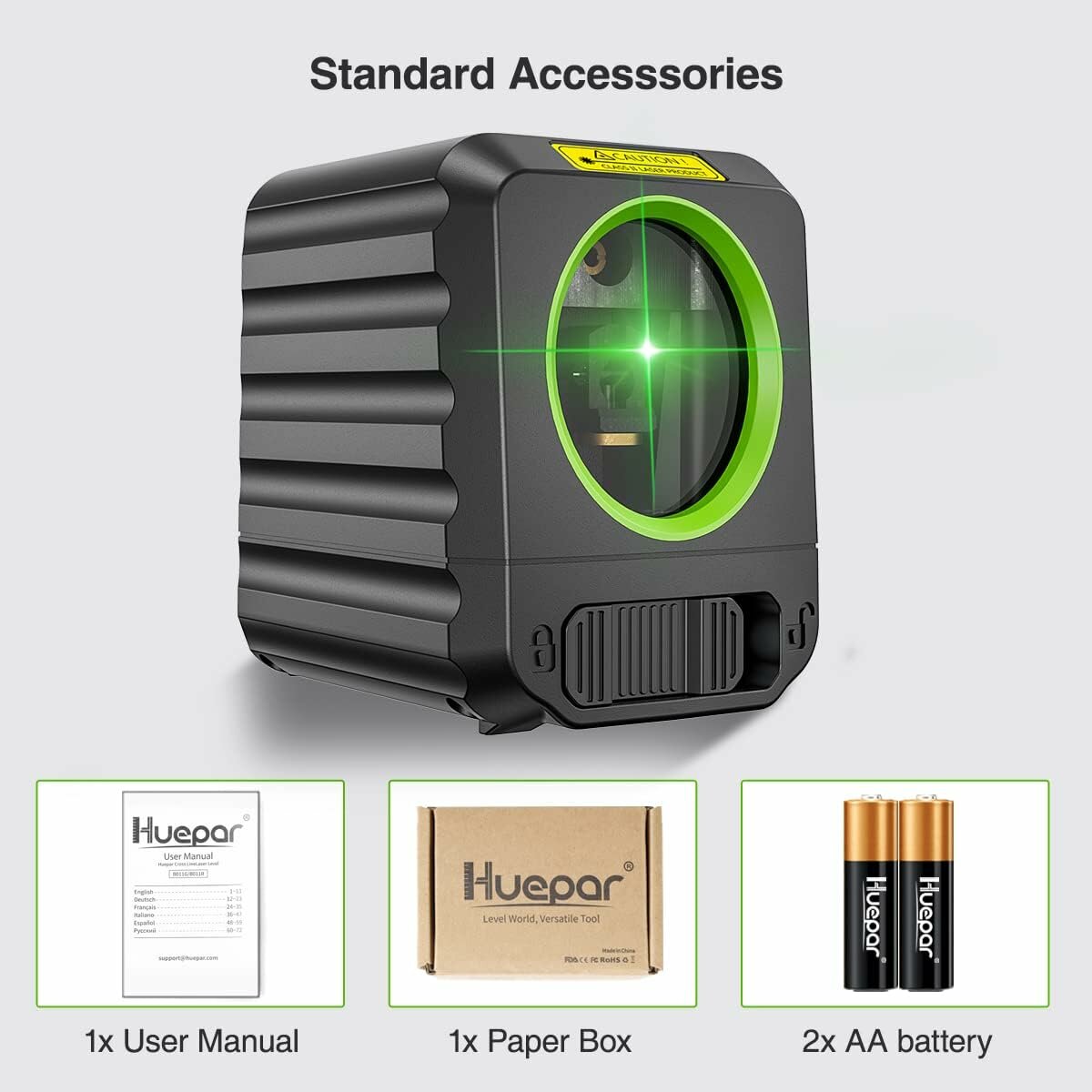 Лазерный уровень Huepar B011G зеленый луч