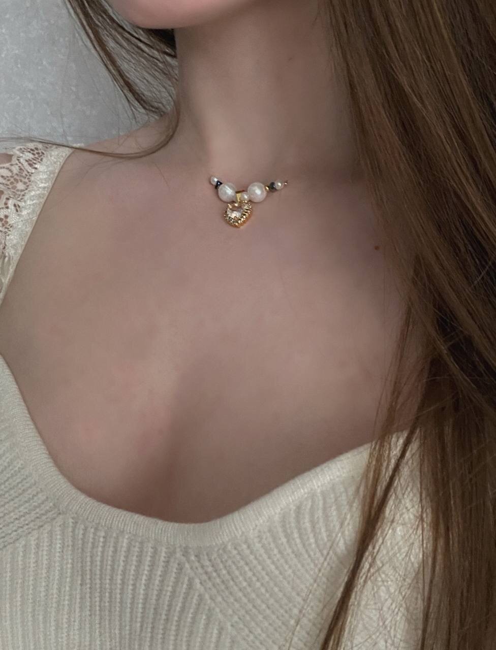 Колье, циркон