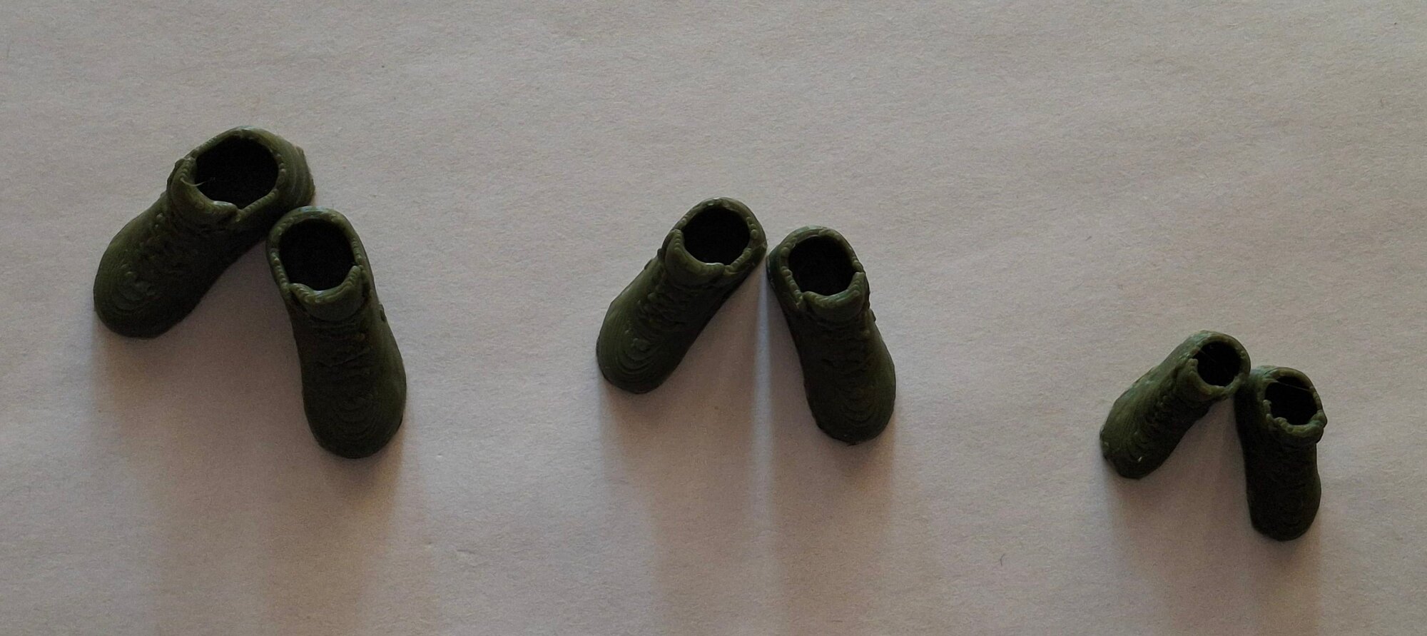 Миниатюрная обувь - 3 пары, кроссовки, для ватных игрушек размером 8 - 12 см, кукол, ручная работа, пластик