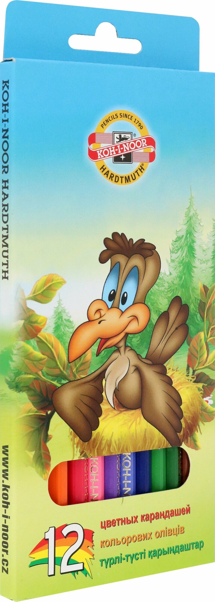 Набор карандашей 12 цветов Птицы
