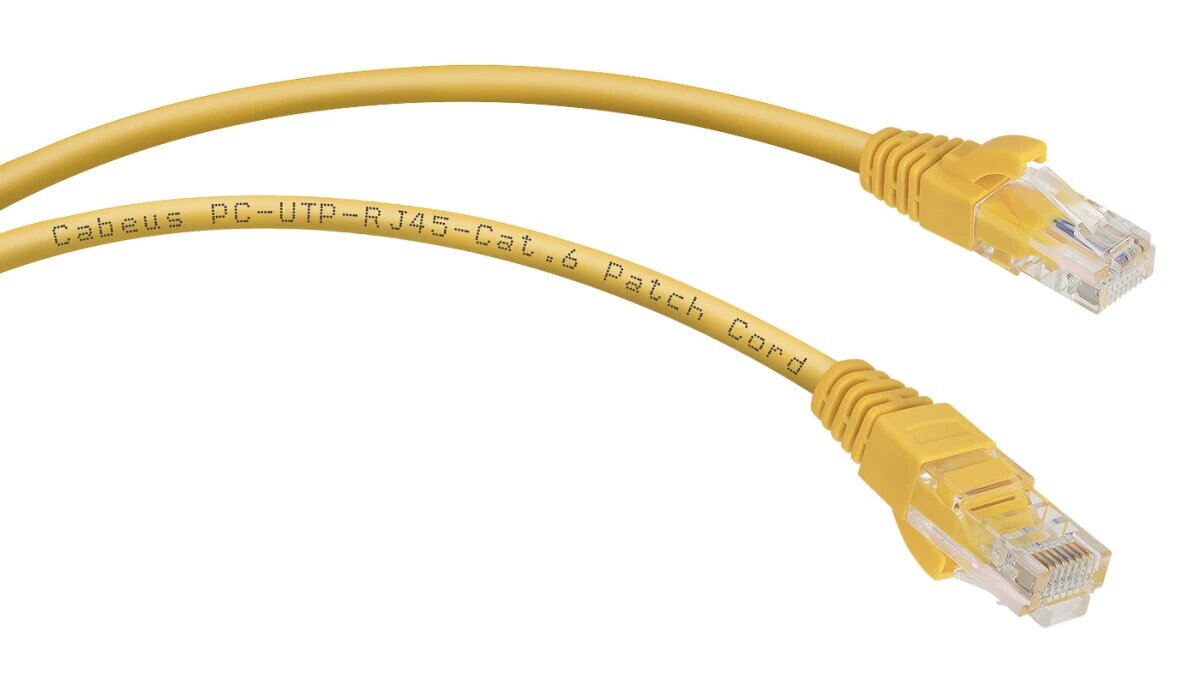 Патч-корд Cabeus 0.3м (PC-UTP-RJ45-Cat.6-0.3m-YL)