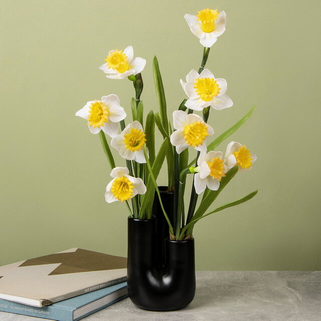 Искусственный цветок Нарцисс - Radiant Beauty 43 см белый, EDG, 2100045A120