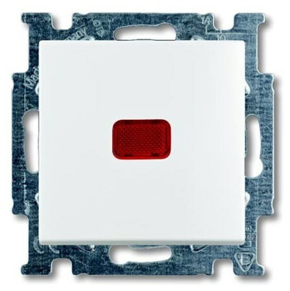 Переключатель одноклавишный с подсветкой ABB Basic 55 альпийский белый (2006/6 UCK-94) 2CKA001012A2143