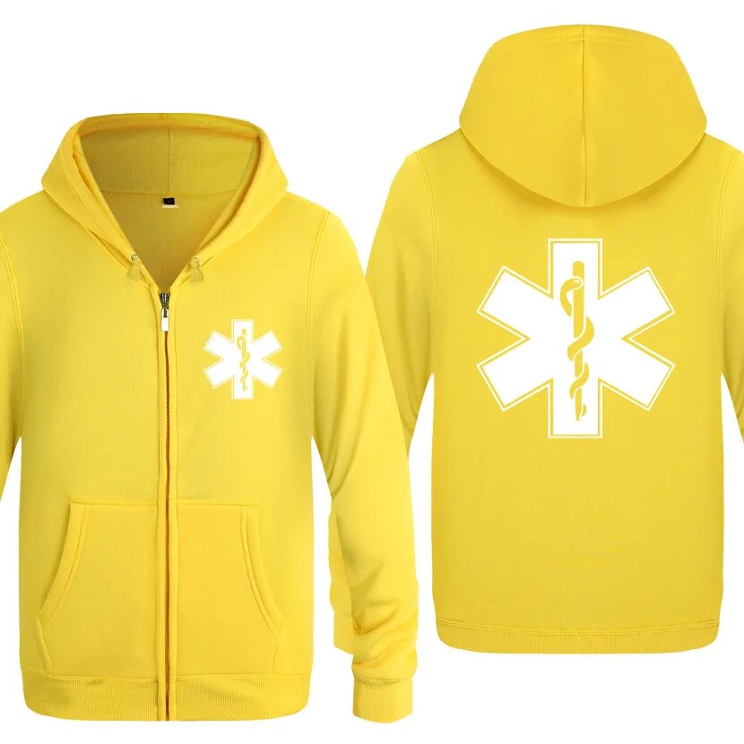 Желтая толстовка Rewelding с принтом скорой помощи, цвет yellow hoodies 3