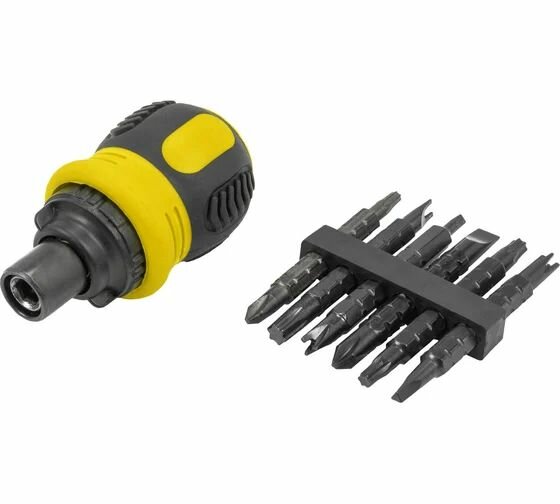 Отвертка реверсивная в комплекте с битами, набор WMC TOOLS