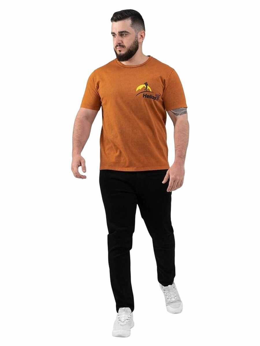 Футболка для рыбалки Helios Sunrise, коричневый snow wash, L