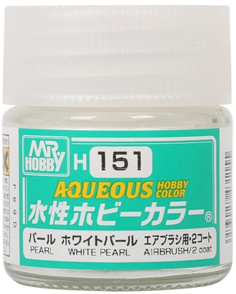 H151 краска водоразбавляемая художественная т. м. MR.HOBBY 10мл. WHITE PEARL