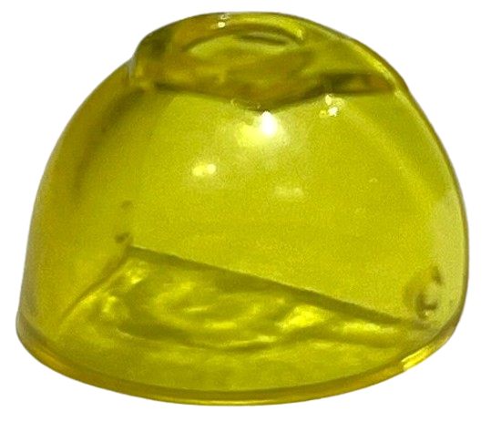 Minifigure, Visor Large with Trapezoid Area on Top, 89159 Trans-Yellow U