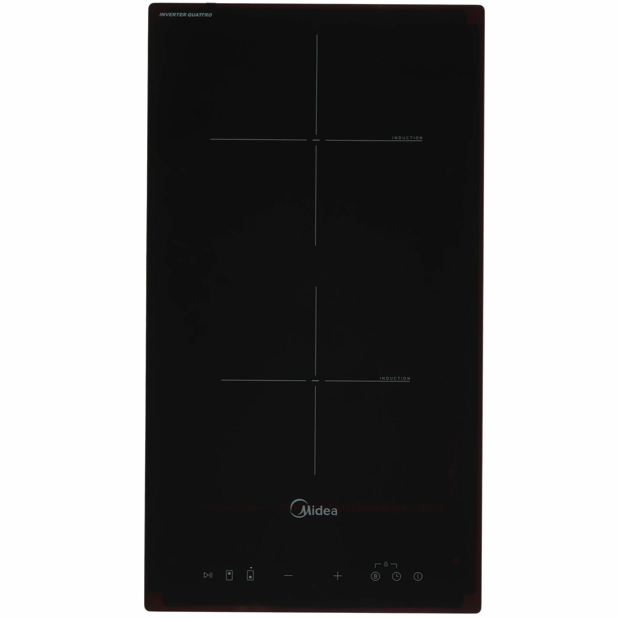 Индукционная варочная панель Midea MIH32103, с сенсорным управлением, 2 конфорки, 3500Вт, стеклокерамика, черная
