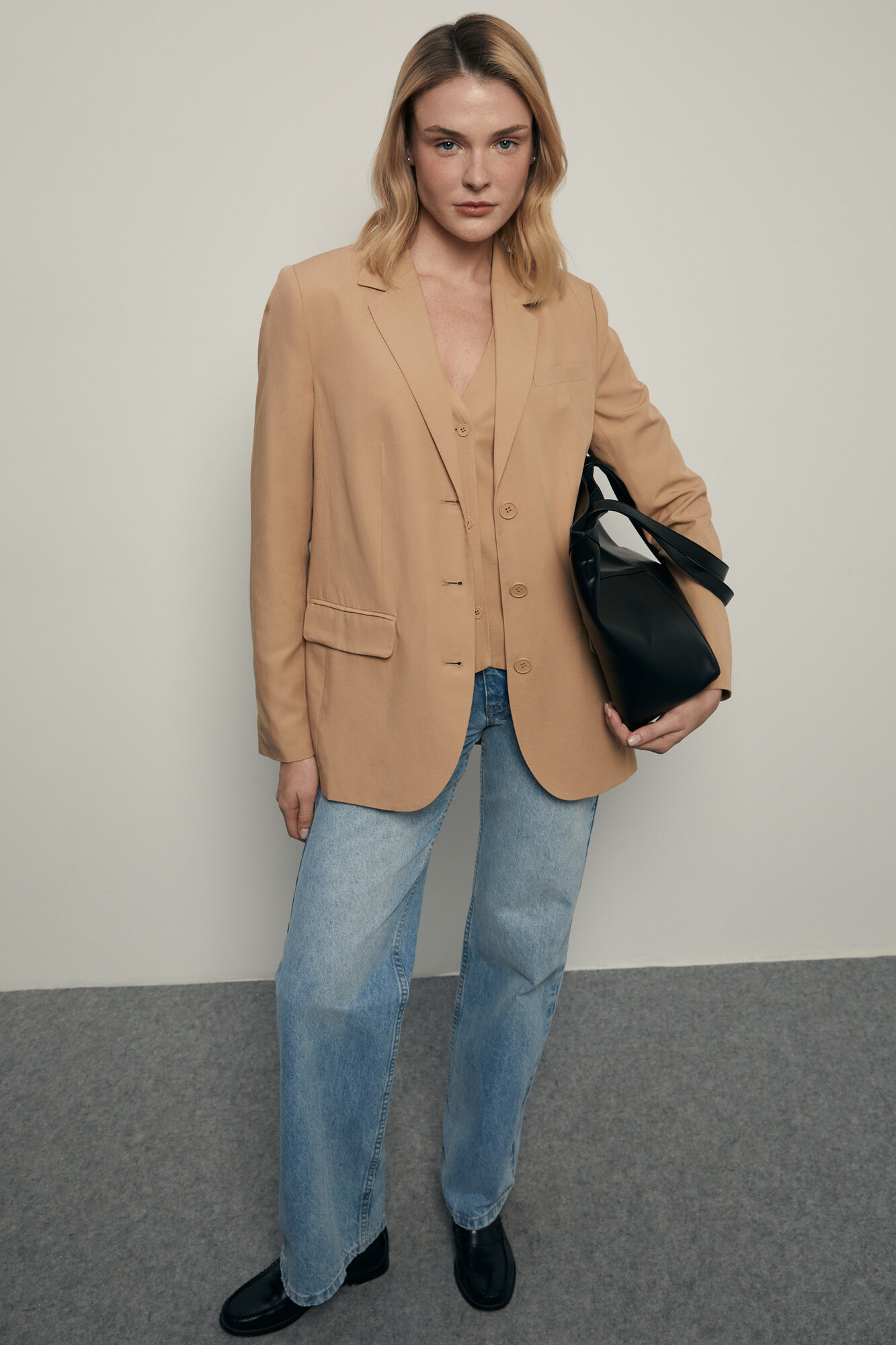 Пиджак однобортный с добавлением льна