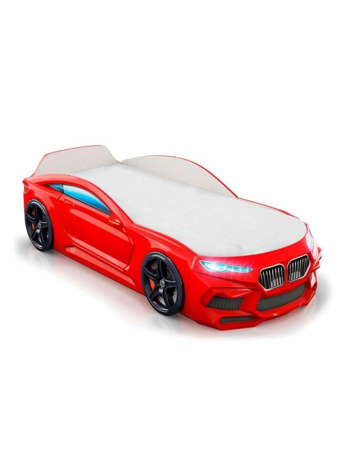 Кровать-машина Romack Ромео Красный Без ящика Без мягкого спойлера