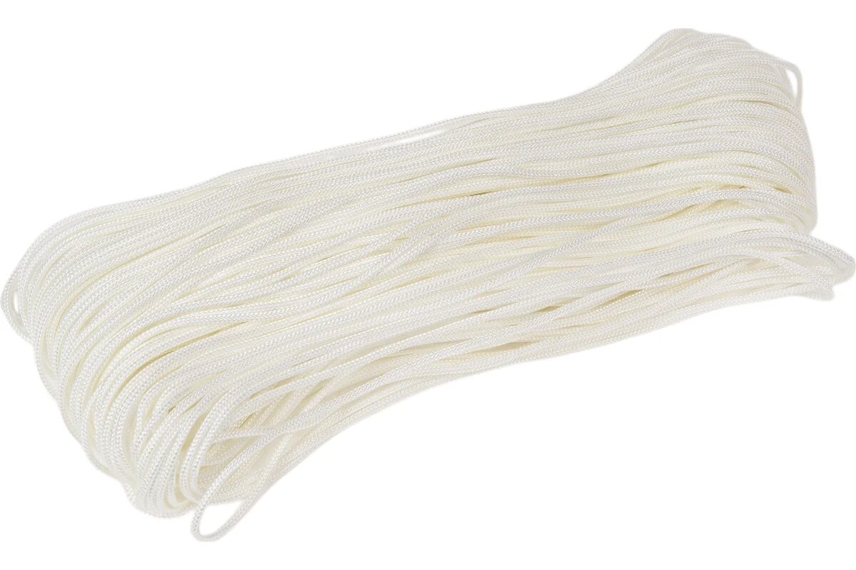 ООО Оптхозторг Шнур плетеный полиамидный 2 мм 100 м белый 01821002