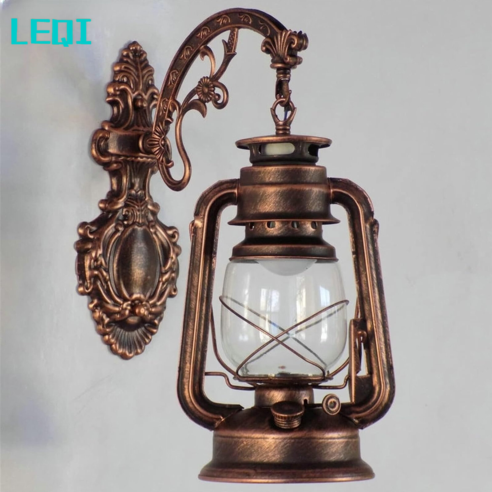 Винтажный светодиодный настенный светильник сарайный фонарь ретро керосиновый европейский антикварный
