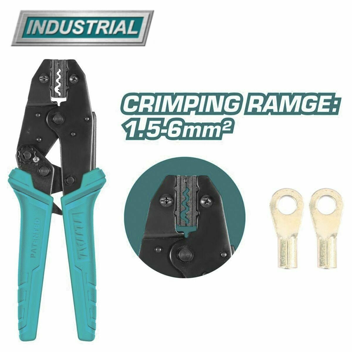 Клещи обжимные 1.5-6мм 2 TOTAL One-Stop Tools Station Industrial THCPL1506