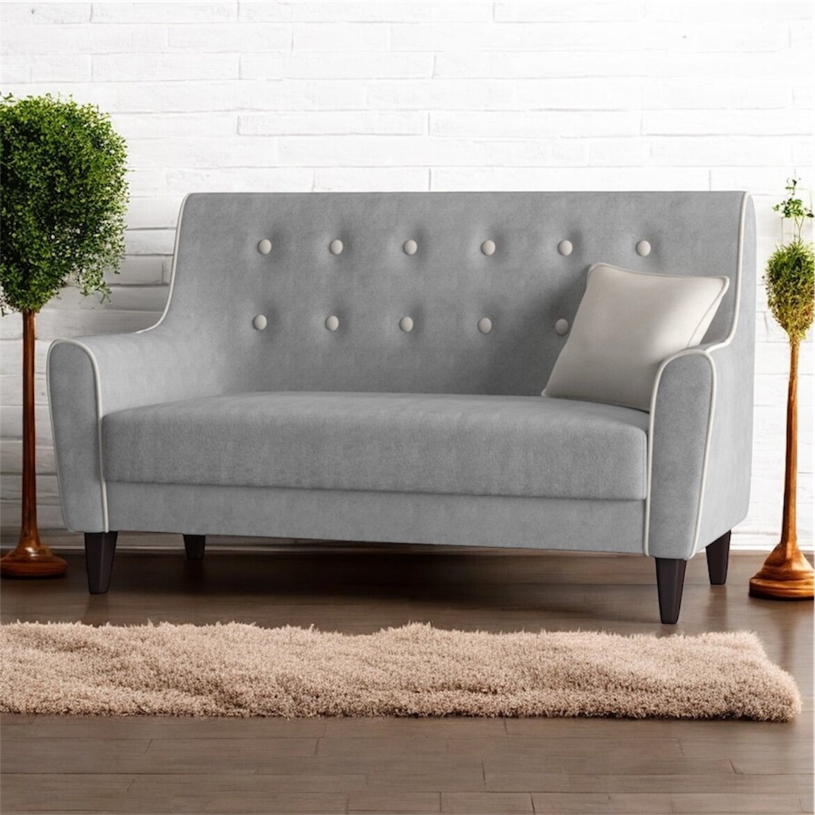 Диван Либерти Lux Maserati Gray, Цвет: Серый, Мягкий, Для Дома/Офиса, Велюр