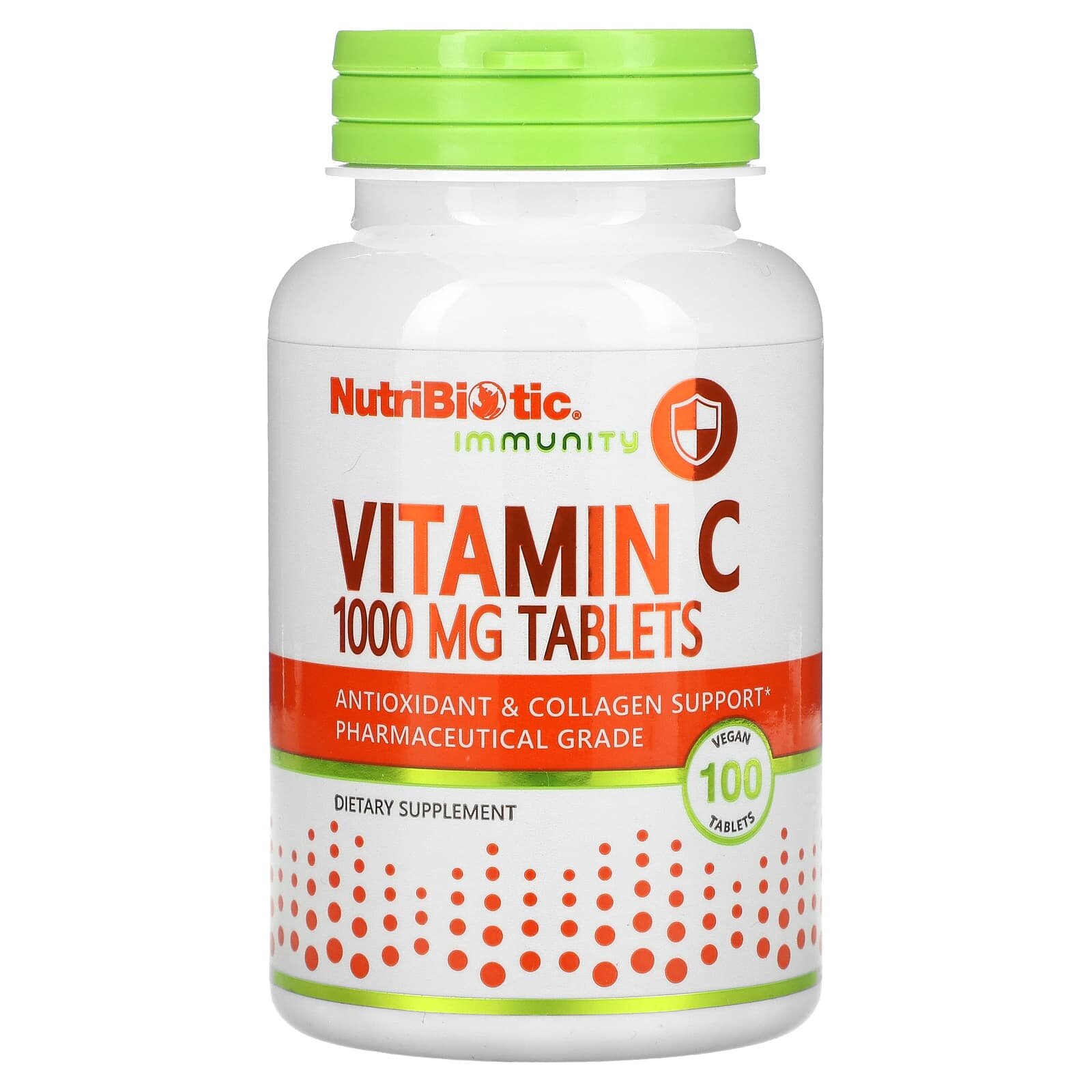 Витамин С, NutriBiotic Vitamin C, 1000 мг, 100 таблеток, для повышения иммунитета