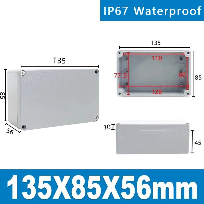 Взрывозащищённый алюминиевый корпус IP67 FA2-2 135x85x56mm