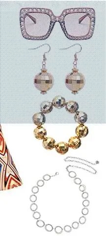 Женский костюм диско 70-х XXL, Accessories