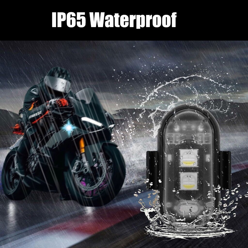 Беспроводные светодиодные мигалки с дистанционным управлением, перезаряжаемые от USB, водонепроницаемые светодиодные мигалки для беспилотных летательных аппаратов для автомобилей и мотоциклов