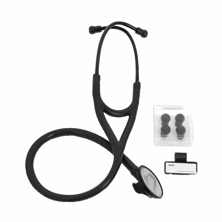 Стетоскоп Amrus 04-АМ404 Deluxe медицинский терапевтический черный 1 шт